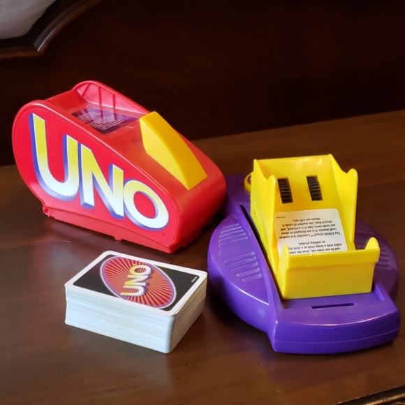 Mattel | Other | Vintage Uno Attack Card Game With Shuffler Cards ...